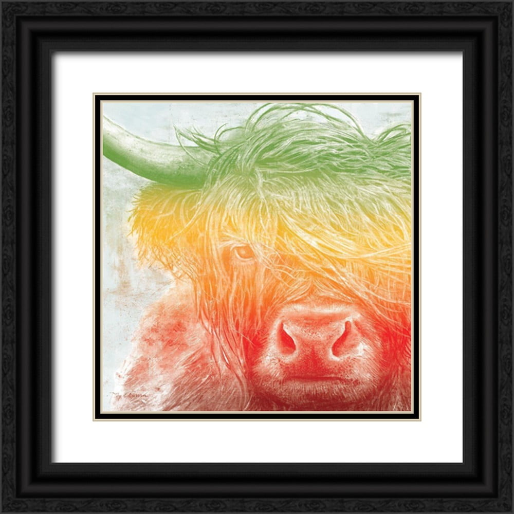 Cusson, Marie Elaine 12x12 Black Ornate Wood Framed with Double Matting ...