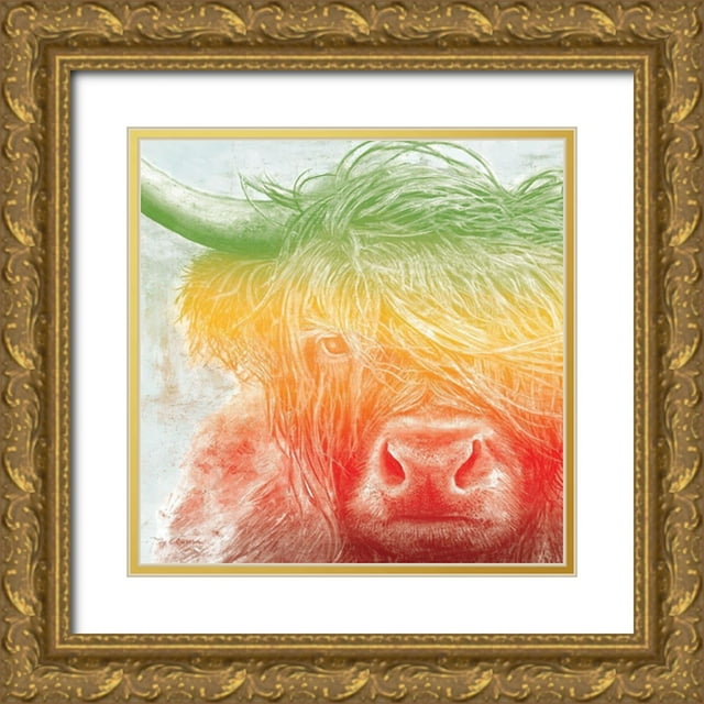 Cusson, Marie Elaine 12x12 Gold Ornate Wood Framed with Double Matting ...