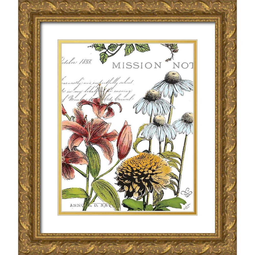 Cusson, Marie Elaine 12x14 Gold Ornate Wood Framed with Double Matting ...