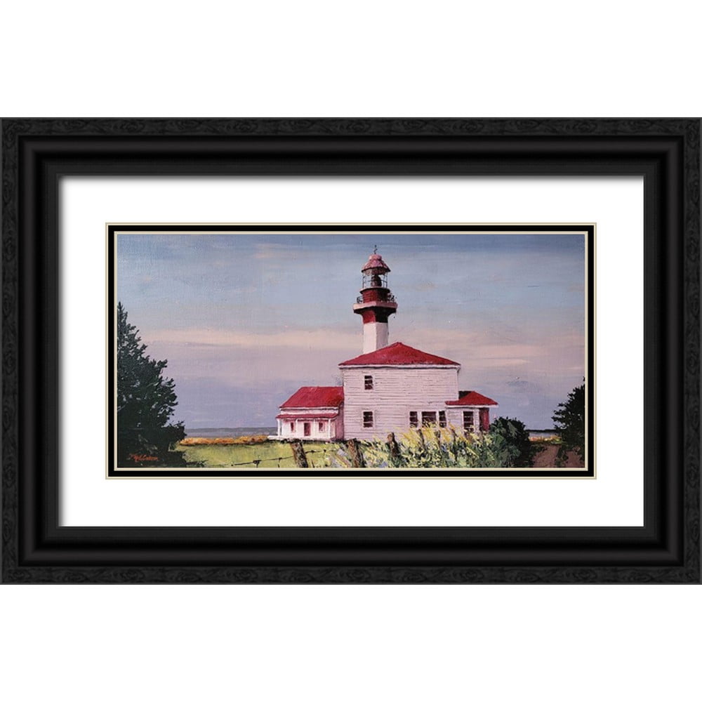 Cusson, Marie Elaine 18x11 Black Ornate Wood Framed with Double Matting ...