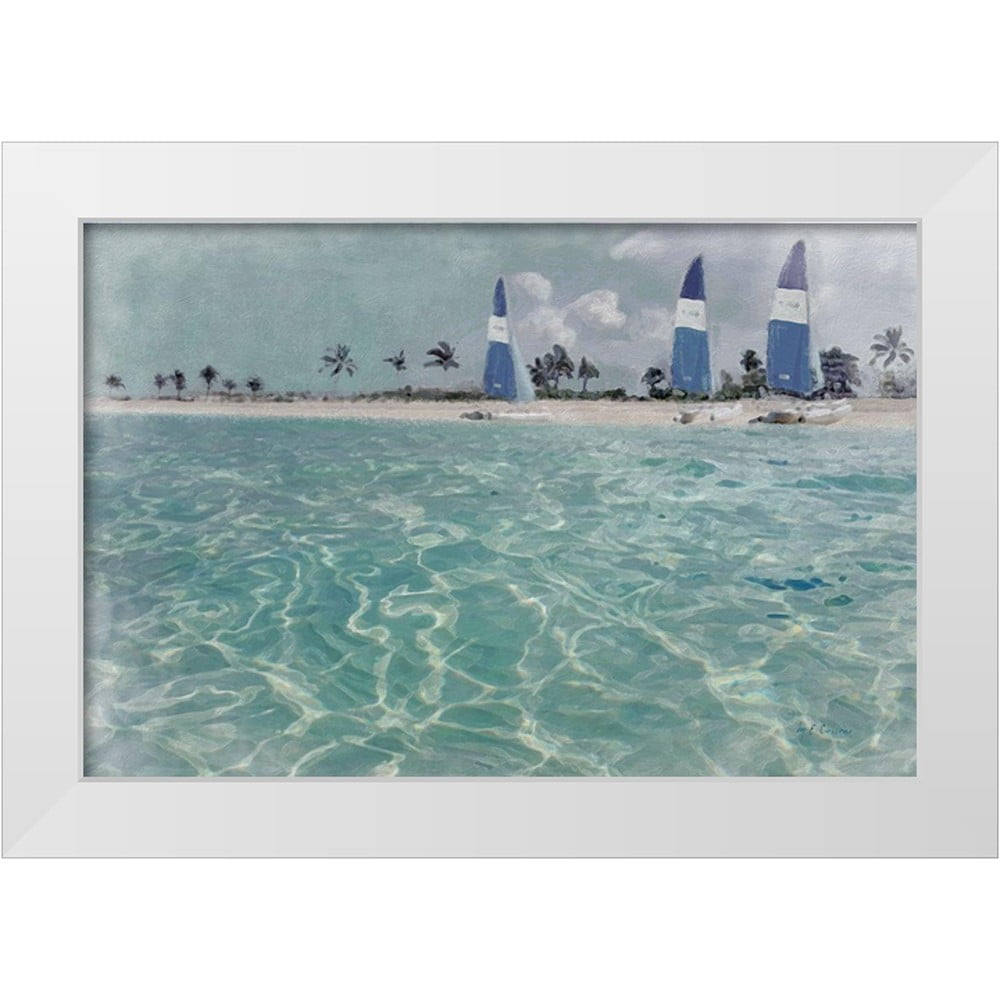 Cusson, Marie Elaine 32x23 White Modern Wood Framed Museum Art Print ...