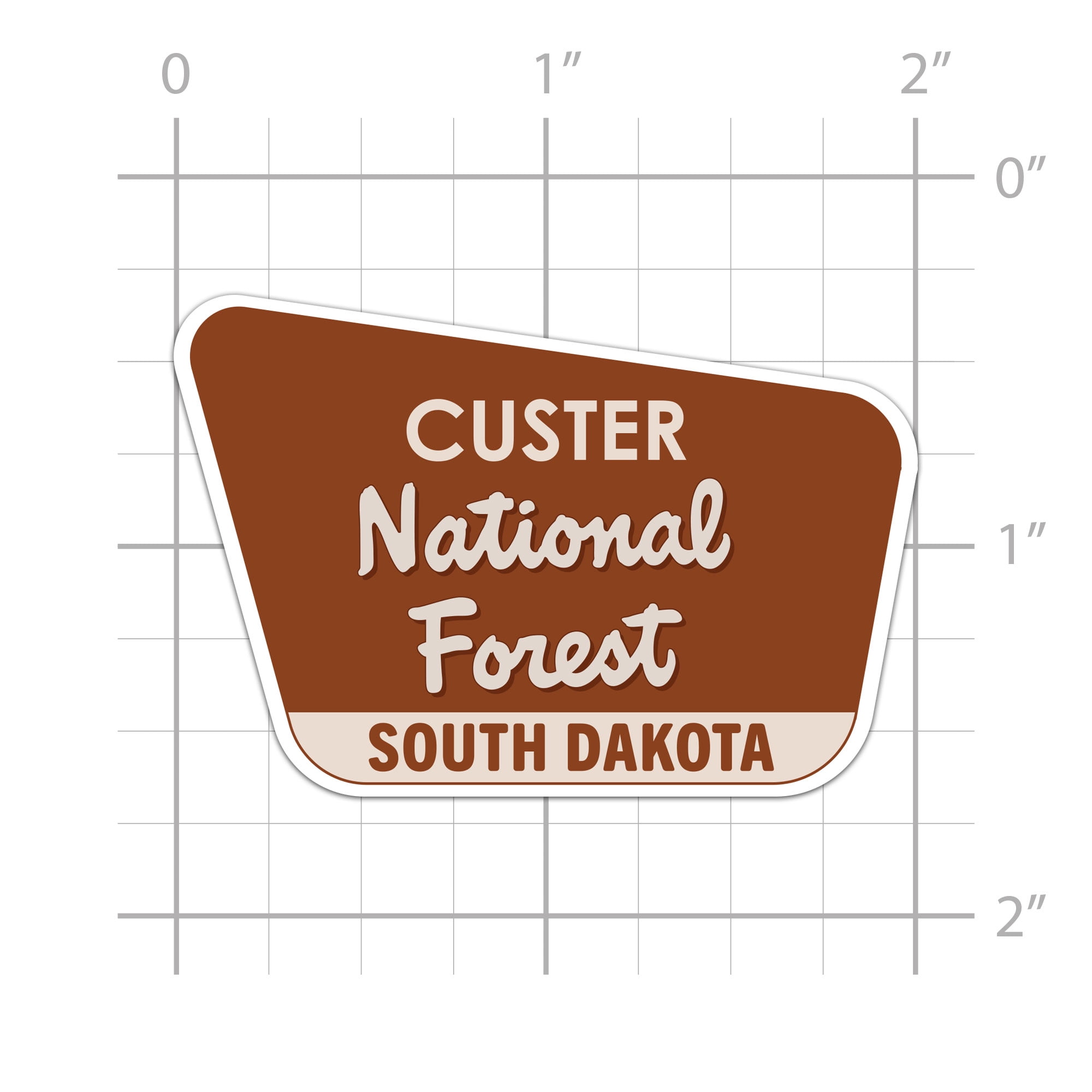 Custer National Forest South Dakota sd Sticker for water bottle phone ...