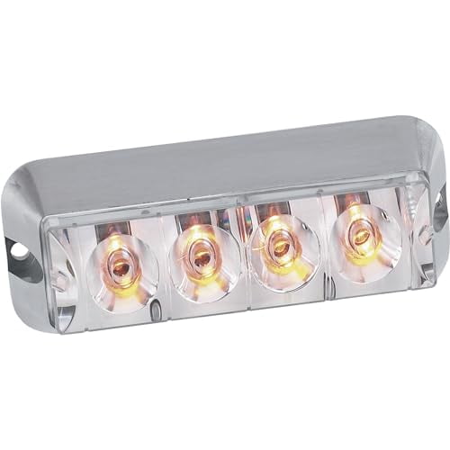 Custer Products Mini LED Strobe Light Bar - Amber, Model Number STRL4A ...