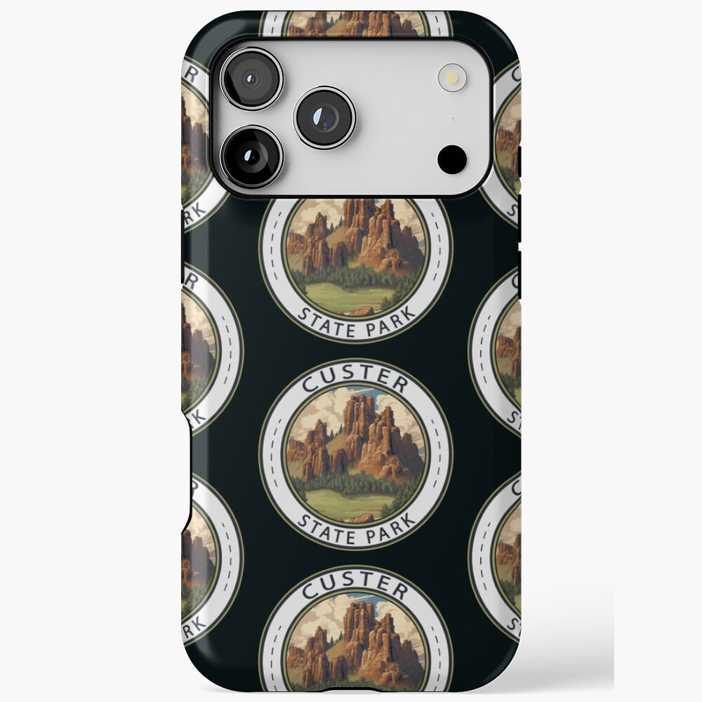 Custer South Dakota State Park Badge Design For iPhone 11-17 Pro Max ...
