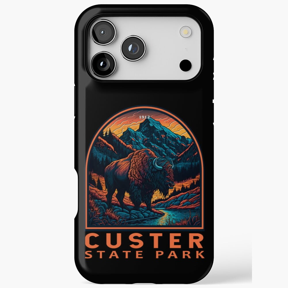 Custer South Dakota State Park Bison Emblem For iPhone 11-17 Pro Max ...