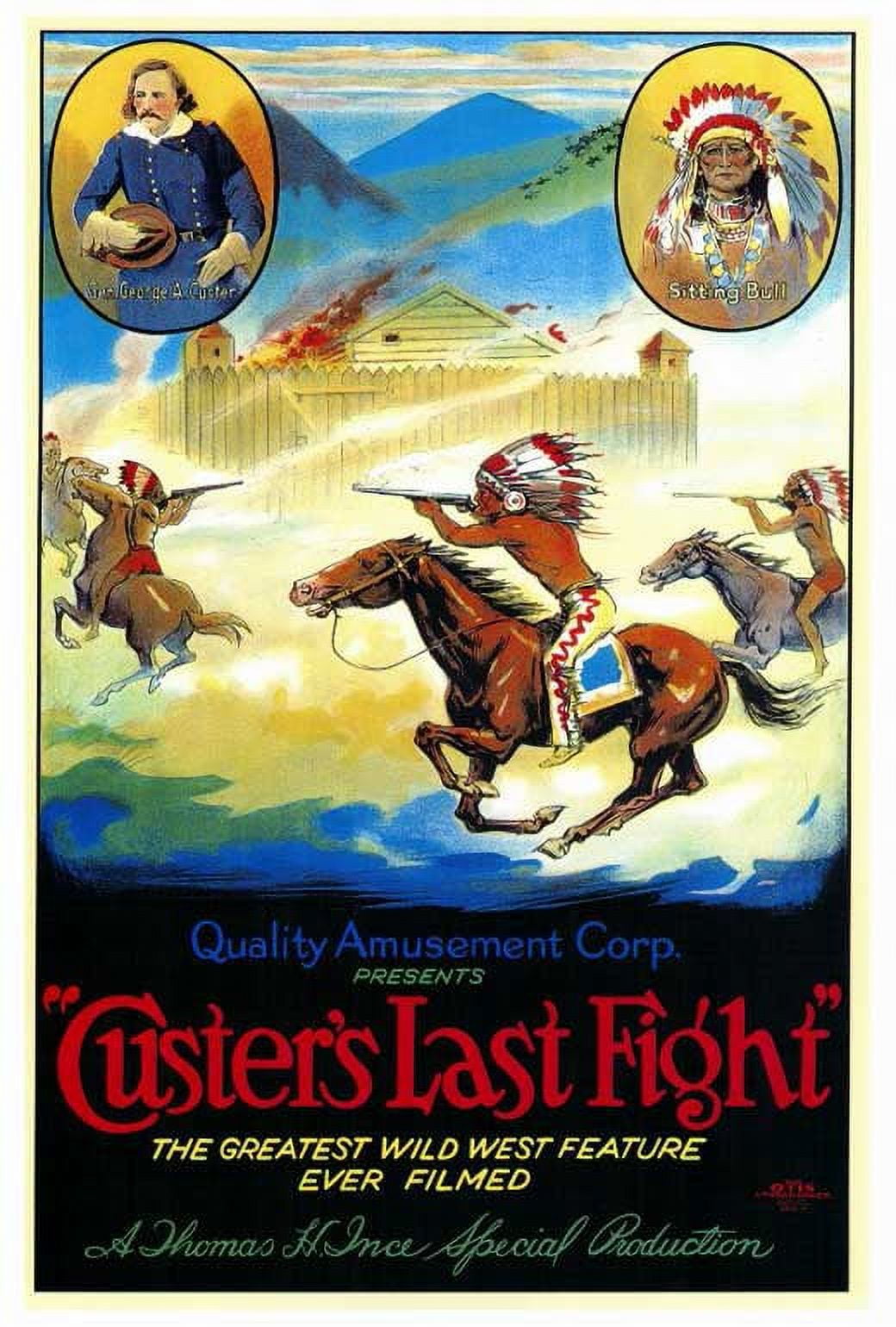 Custer's Last Fight - movie POSTER (Style A) (27" x 40") (1912 ...