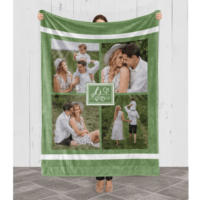 Custmoized Family Photo Blanket, Best Gift For Parents Couples, Gift ...