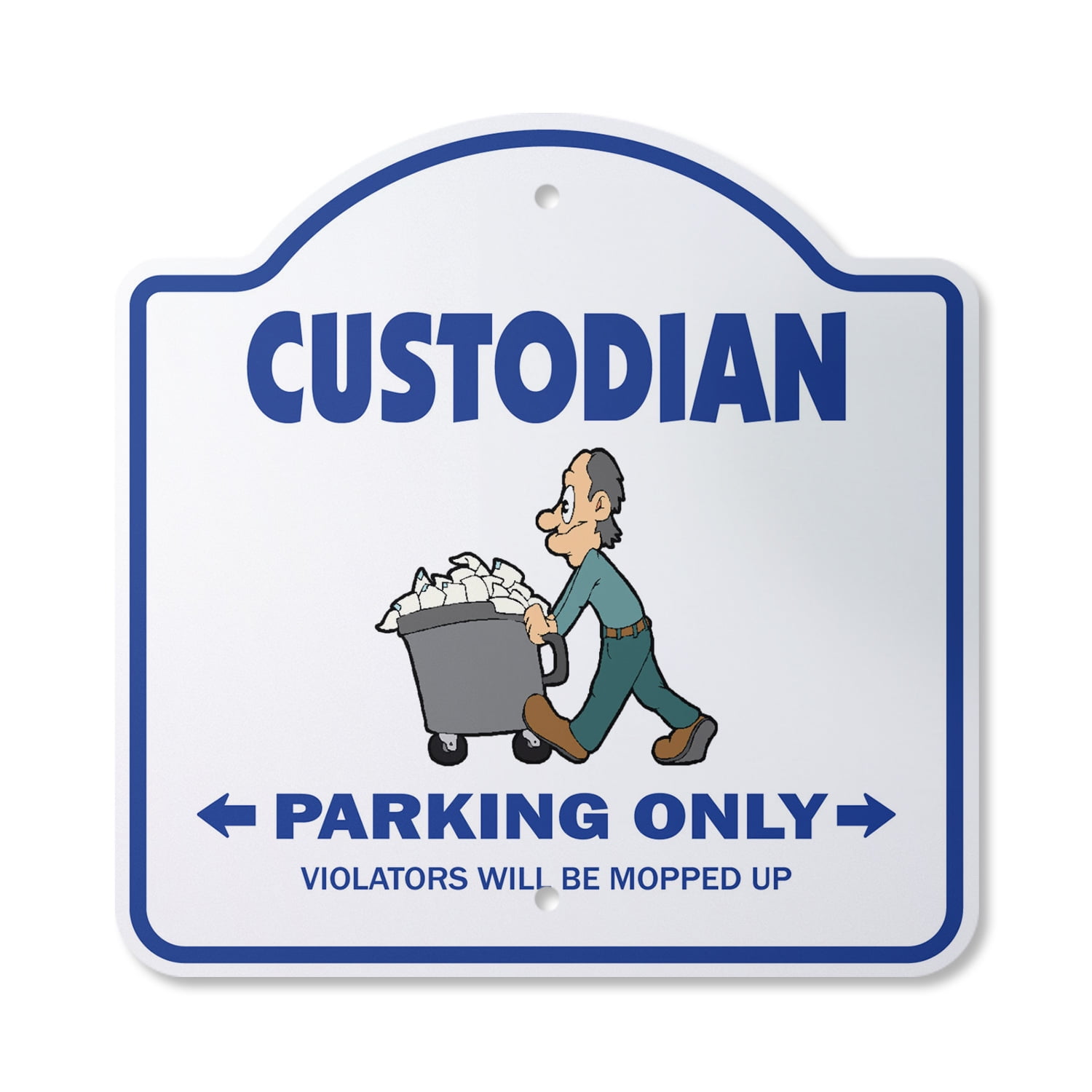 Custodian 14" X 14" Sign | Indoor/Outdoor Plastic | SignMission ...