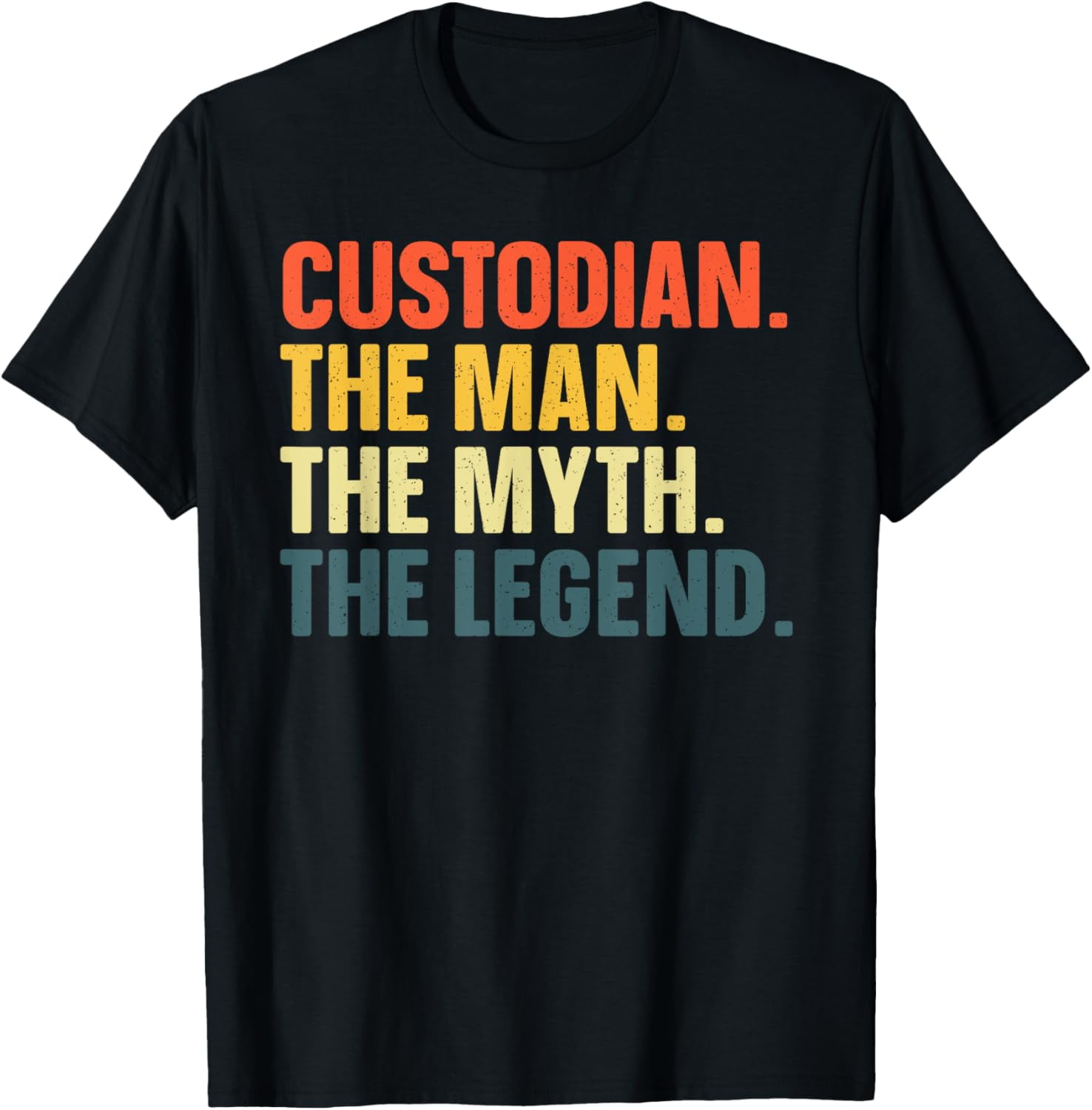 Custodian Art For Men Janitor School Custodian Appreciation T-Shirt ...