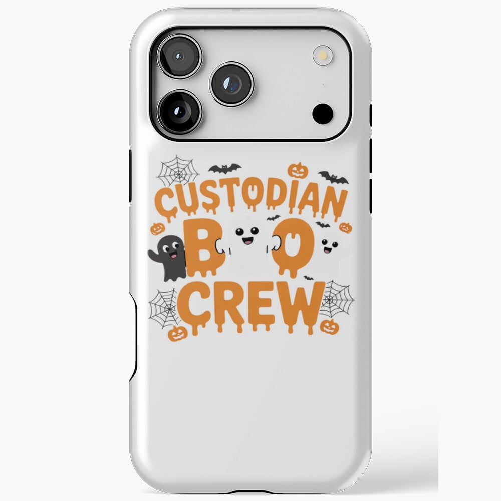 Custodian Squad School Boo Crew Janitor Custodian Funny Halloween ...