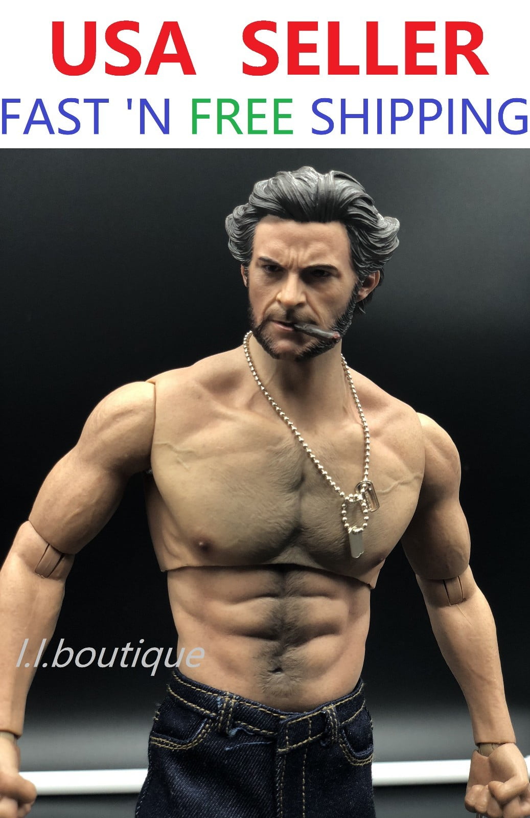 Custom 1/6 scale Logan Wolverine WORLDBOX muscular COMPLETE Full figure ...
