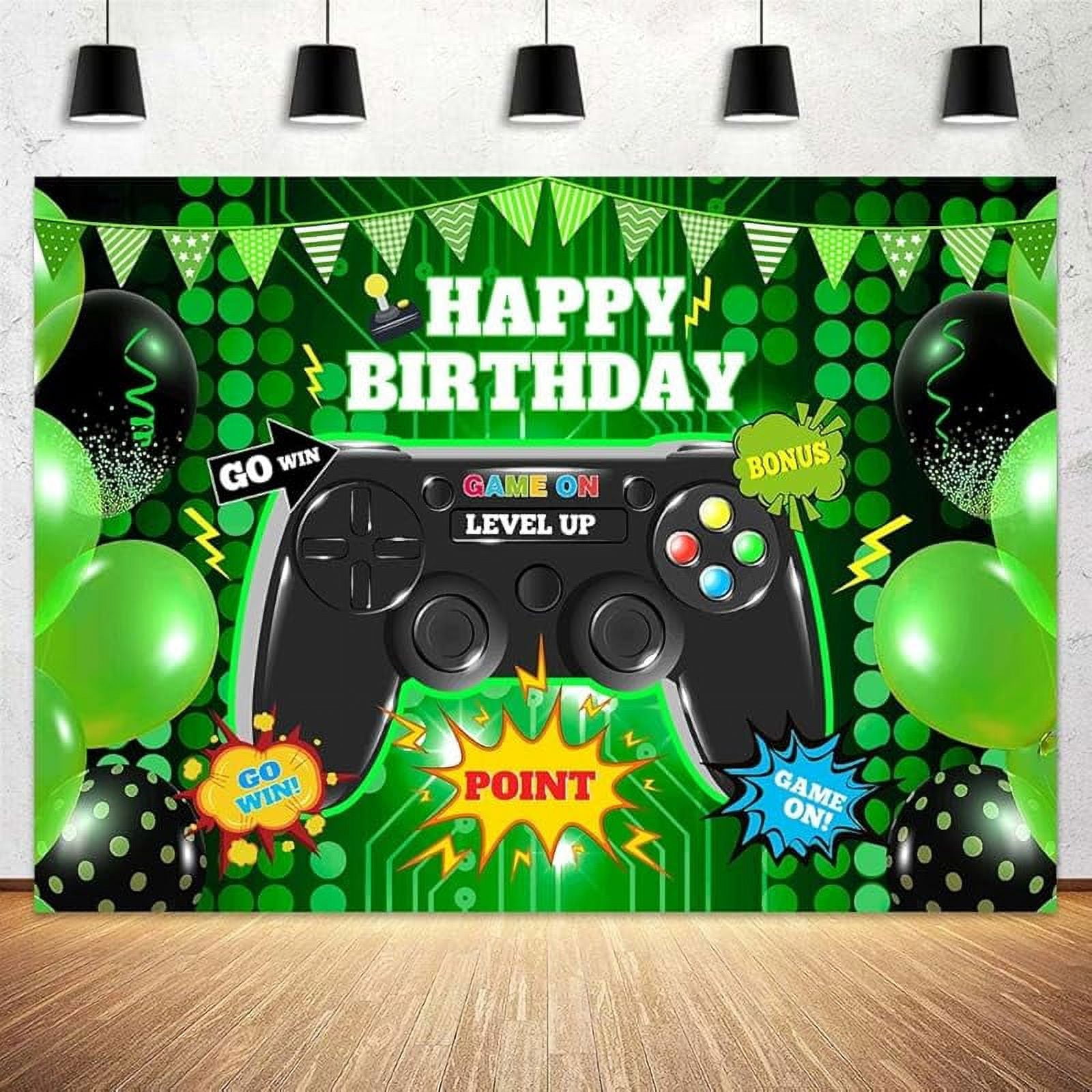 Custom 10X8ft Game Birthday Photography Backdrop, Video Game Birthday Party Background Celebrate ...