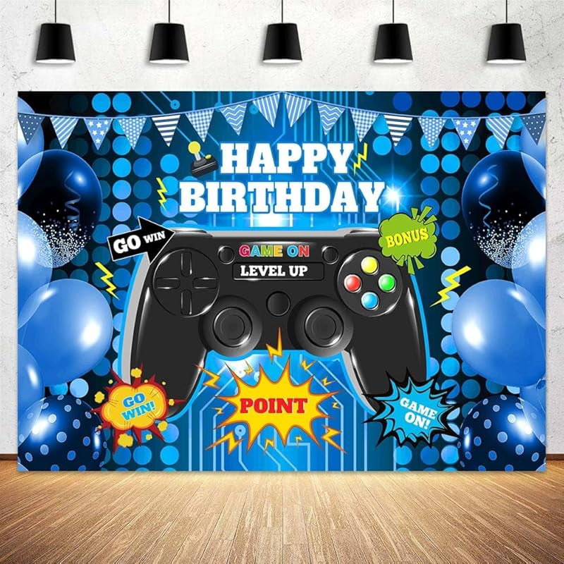Custom 10X8ft Game Birthday Photography Backdrop, Video Game Birthday ...