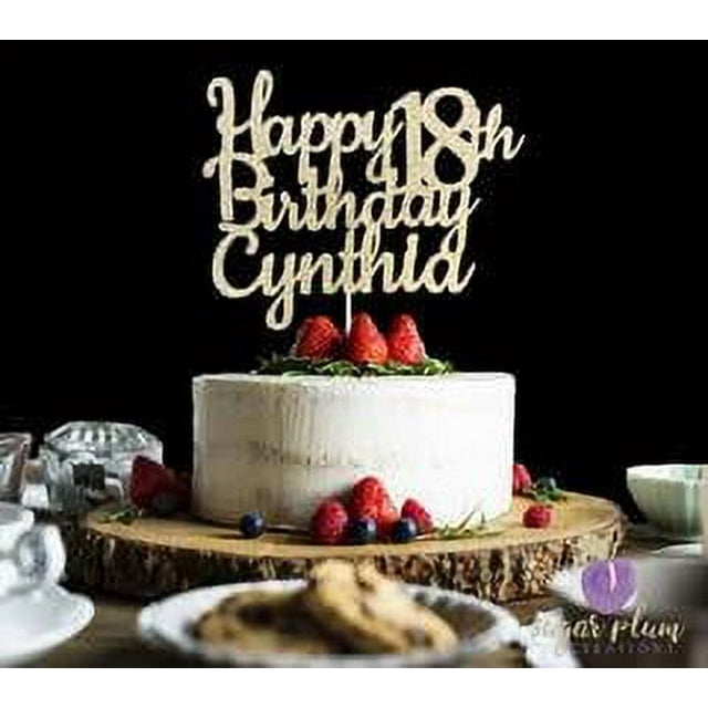 Custom 18th Birthday Cake topper - Walmart.com