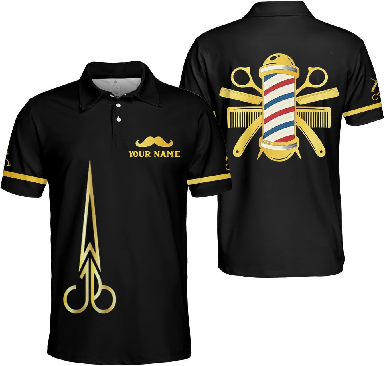 Custom 3D Barber Polo Shirt for Men Women Gift Personalized Hair ...