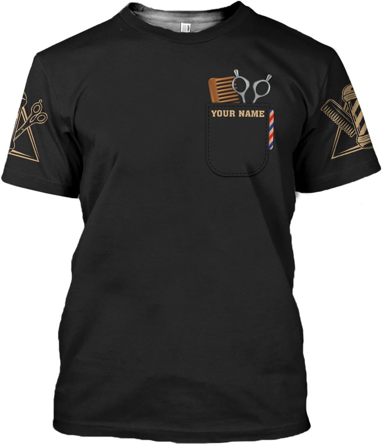 Custom 3D Barber Shirt for Men Women Gift Personalized Hair Stylist Tee ...