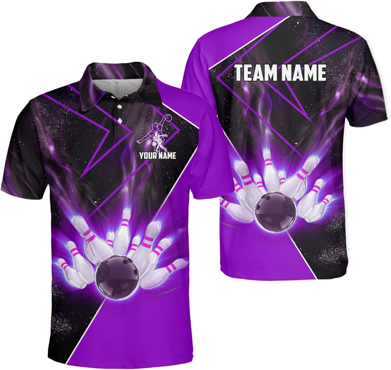 Custom 3D Bowling Polo Shirts for Men and Women Personalized Team Name ...