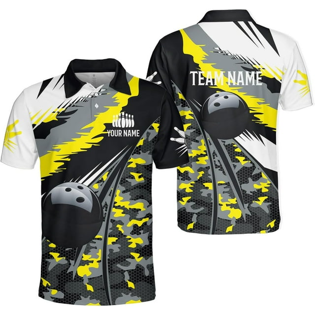 Custom 3D Bowling Polo Shirts for Men and Women Personalized Team Name ...