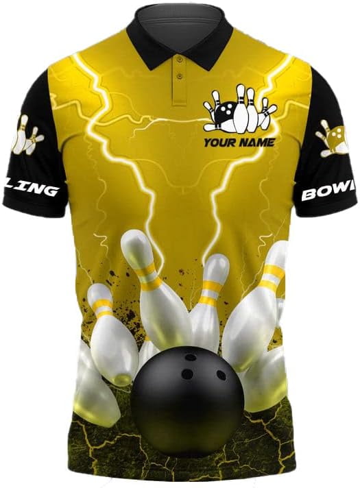 Custom 3D Bowling Polo Shirts for Men and Women Personalized Team Name ...