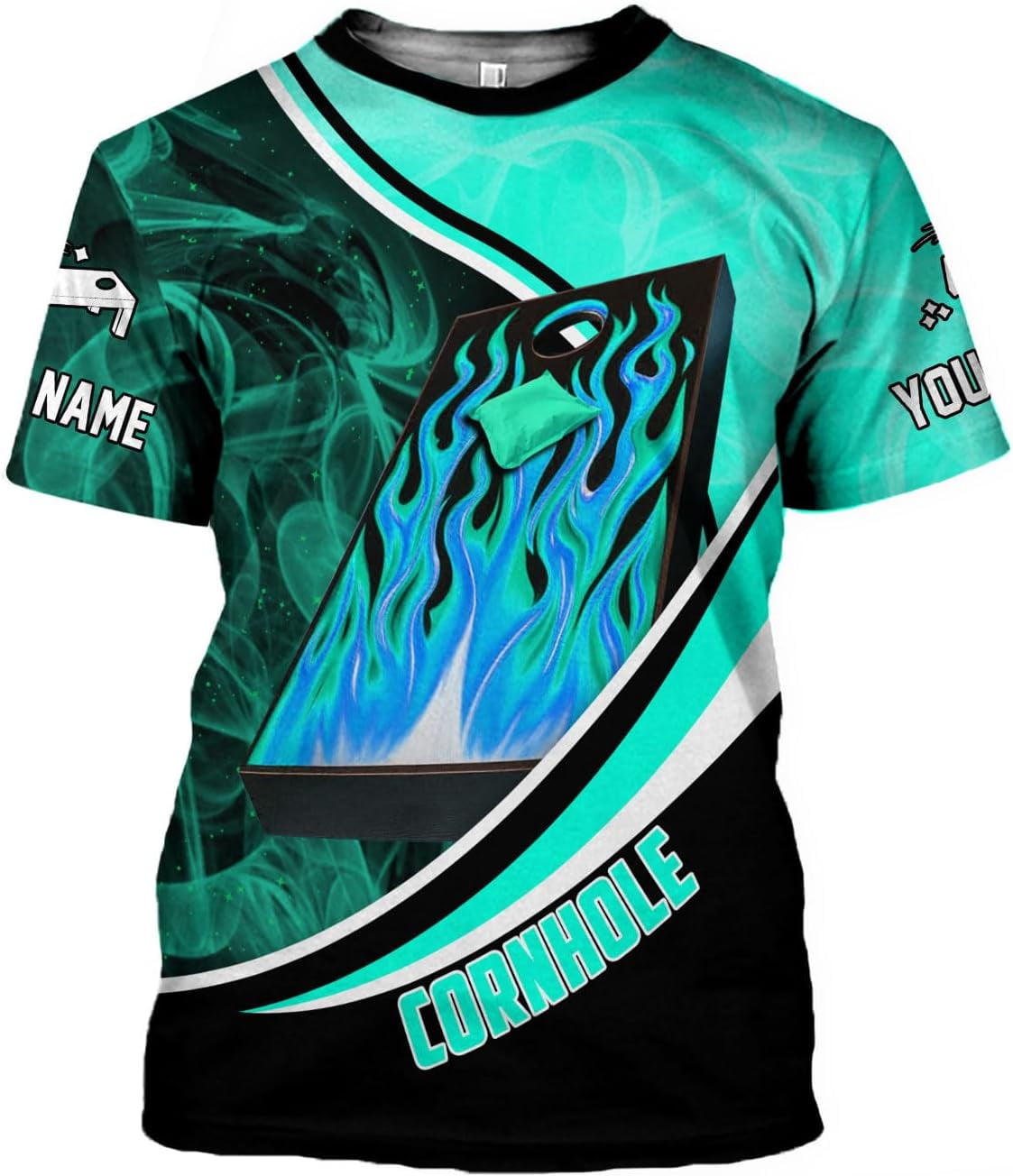 Custom 3D Cornhole T-Shirt Personalized Cornhole Team Uniform Gift for ...