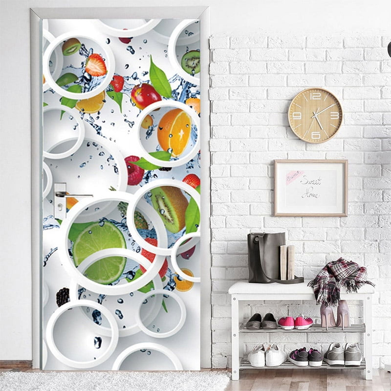 Custom 3D Door Sticker fridge Refrigerator stickers Self Adhesive ...