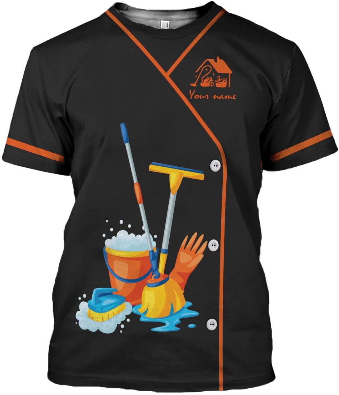 Custom 3D Housekeeping Shirt for Women Men Personalized Cleaning Outfit ...