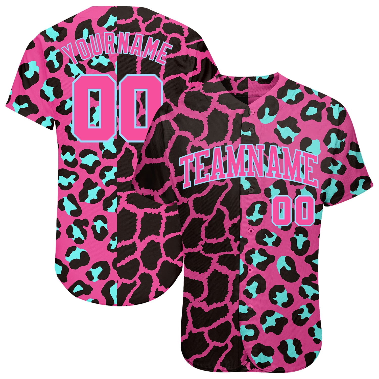 Custom 3D Pattern Design Leopard Authentic Baseball Jersey - Hot Sale ...