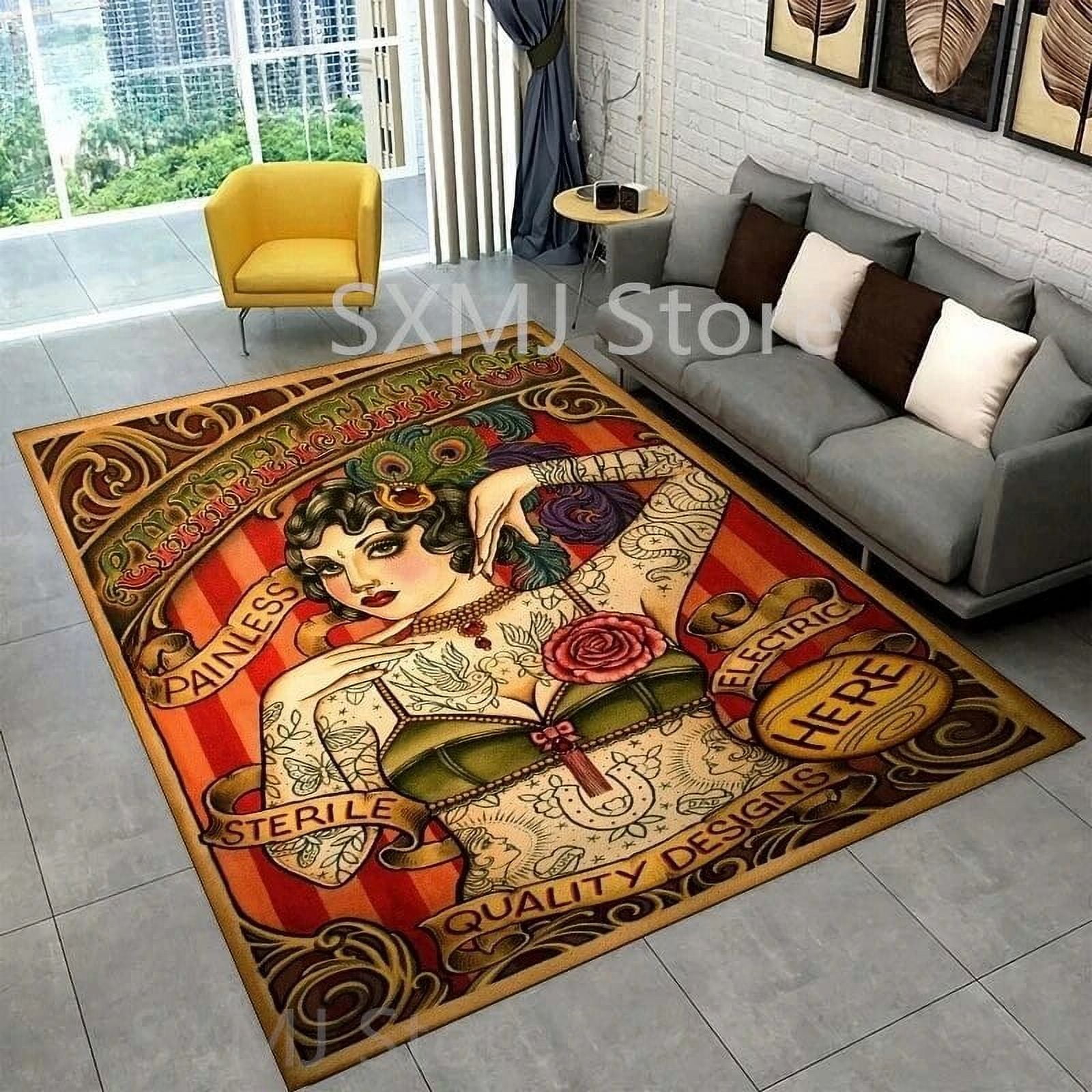Custom 3D Print Rug Mystic Witchcraft GossipTattoo Studio Design Carpet ...