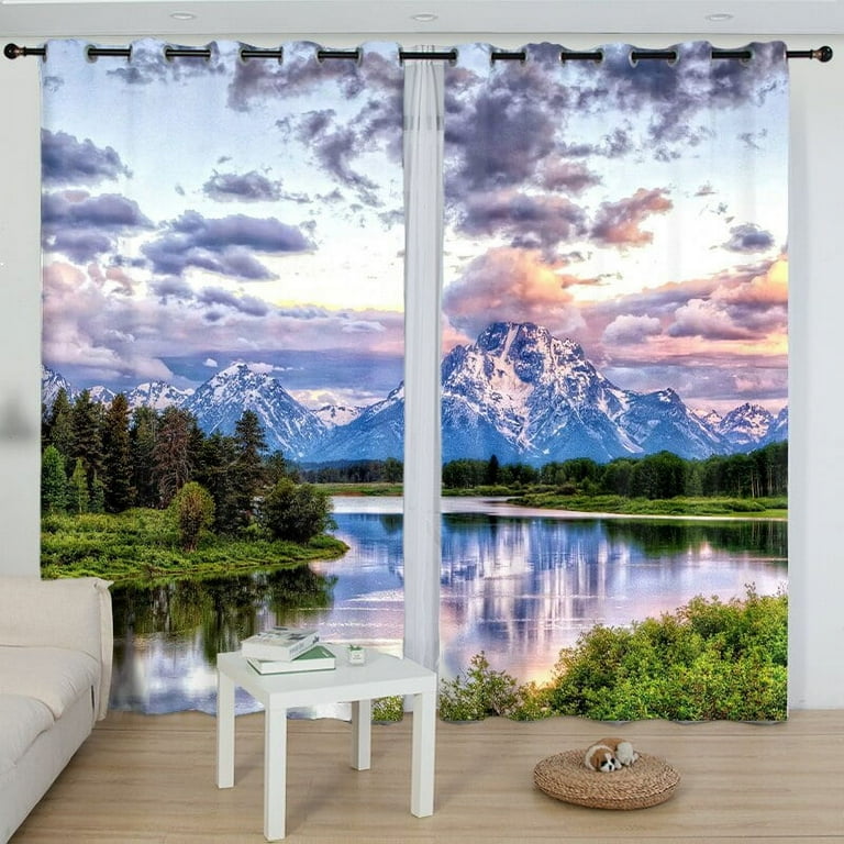 3d Scenery Window Curtains