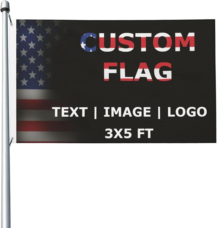 Custom 3x5 Flag, Design Your Own Logo/Photo/Text, Personalized Flag ...