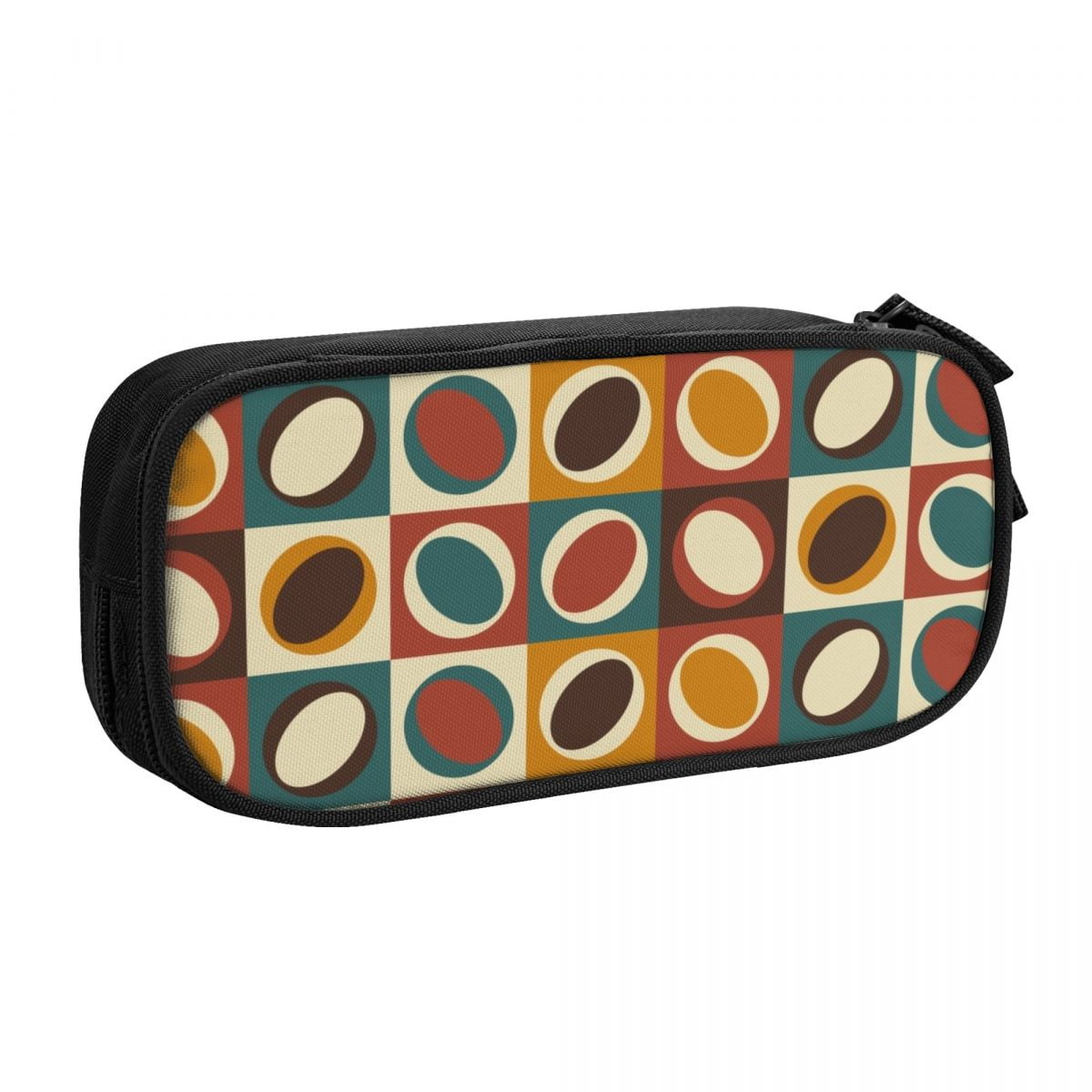 Custom 70s Pattern Retro Inustrial In Orange And Dark Brown Pencil ...