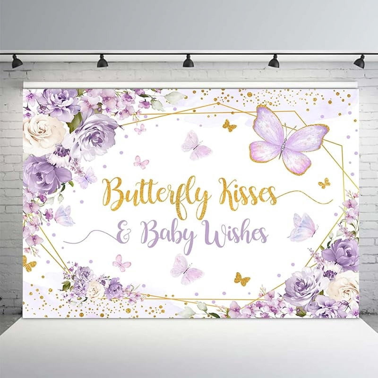 Custom 7x5ft Butterfly Baby Shower Backdrop for Girls A Little ...