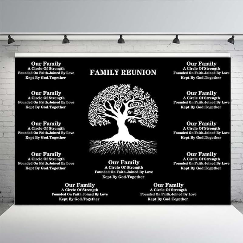 Custom 7x5ft Family Reunion Green Backdrop Welcome to Our Family ...