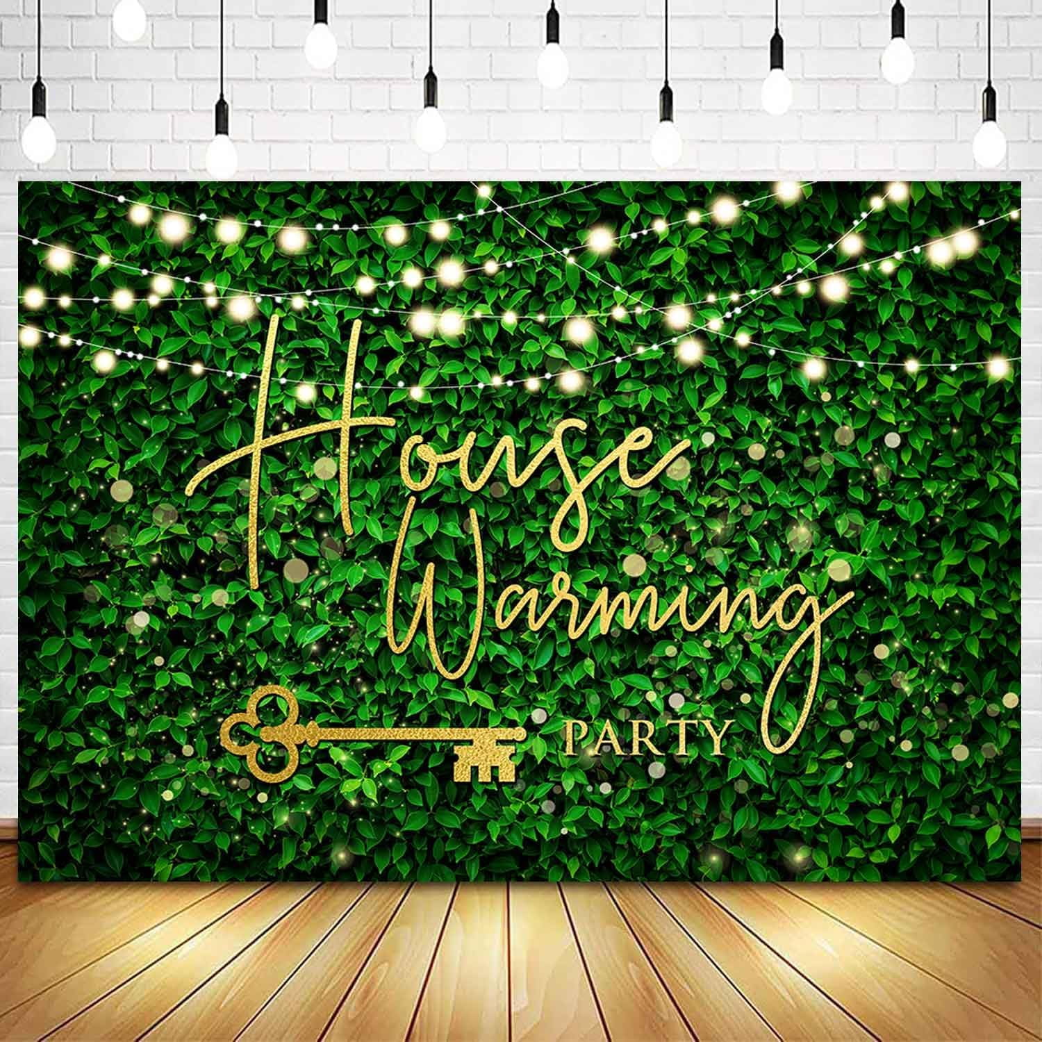 Custom 7x5ft Housewarming Backdrop Green Leaves Background for New ...