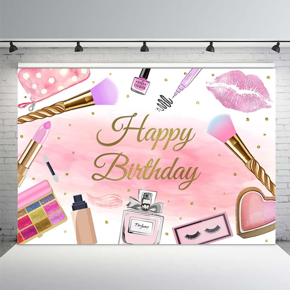 Custom 7x5ft Makeup Spa Happy Birthday Backdrop Girls Women Princess ...