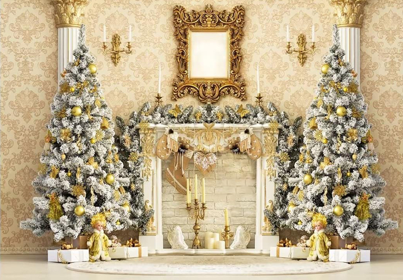 Custom 7x5ft Merry Christmas Backdrop Christmas Photography Background Winter Xmas Tree ...