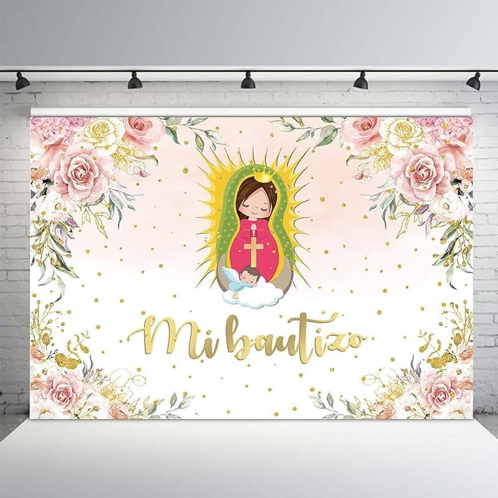 Custom 7x5ft Mi Bautizo Baptism Backdrop Pampas Grass Baby Shower ...