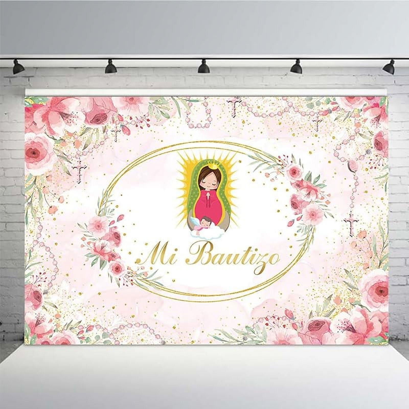 Custom 7x5ft Mi Bautizo Baptism Backdrop Pampas Grass Baby Shower ...