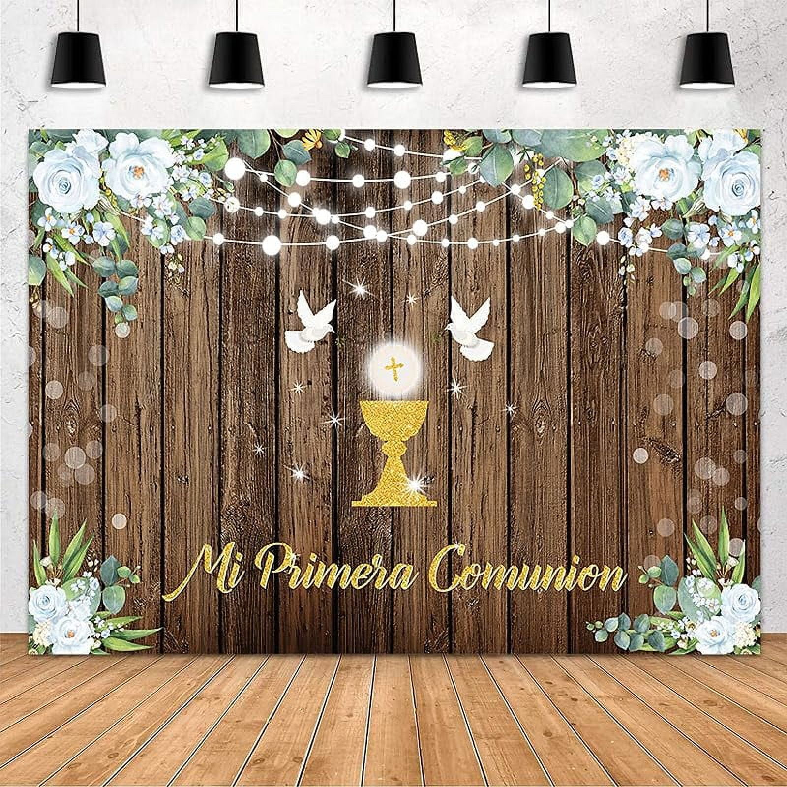 Custom 7x5ft Mi Primera Comunion Backdrop First Holy Communion Baptism ...