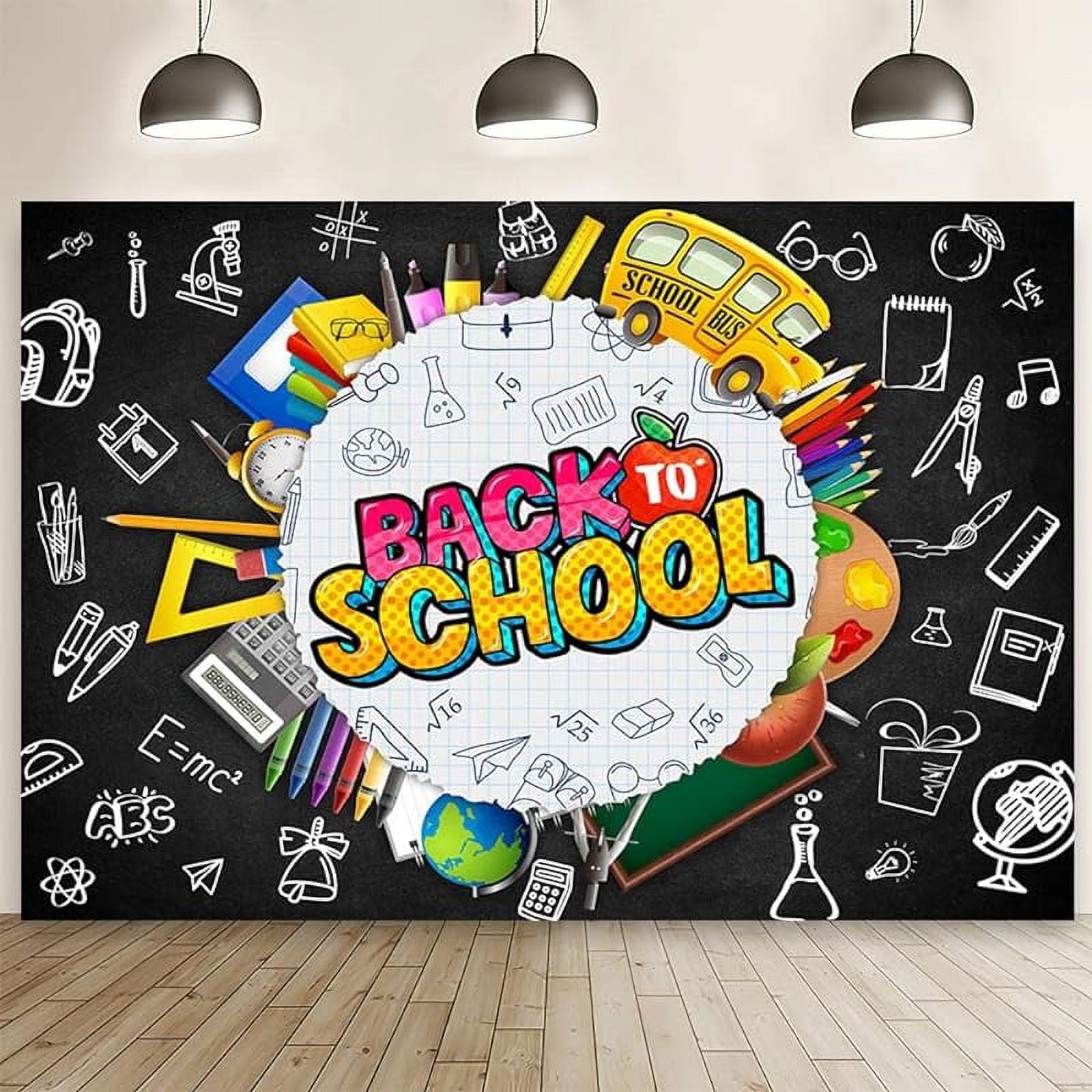 Custom 7x5ft Navy Blue Back to School Backdrop Student Teacher ...