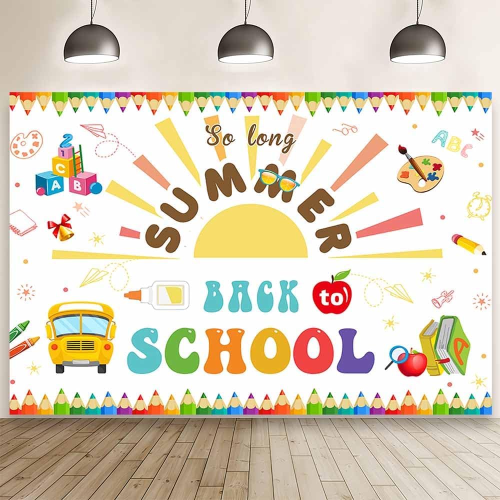 Custom 7x5ft So Long Summer Back to School Backdrop Back to School ...