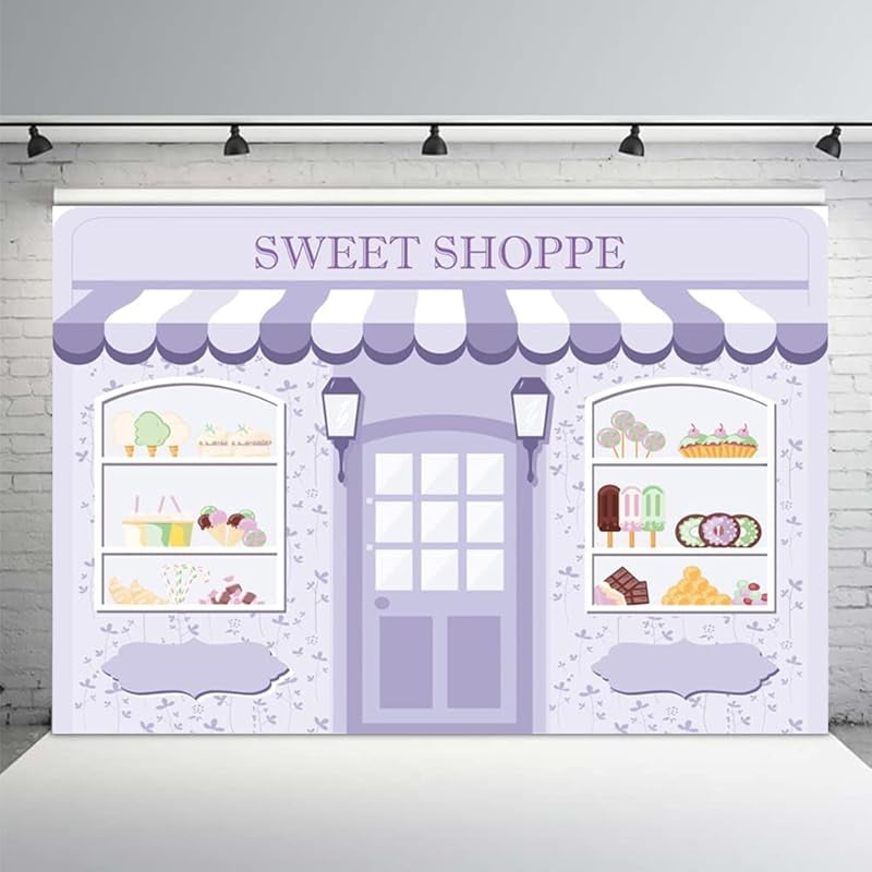 Custom 7x5ft Sweet Shoppe Backdrop Dessert Parlor for Girl Birthday ...
