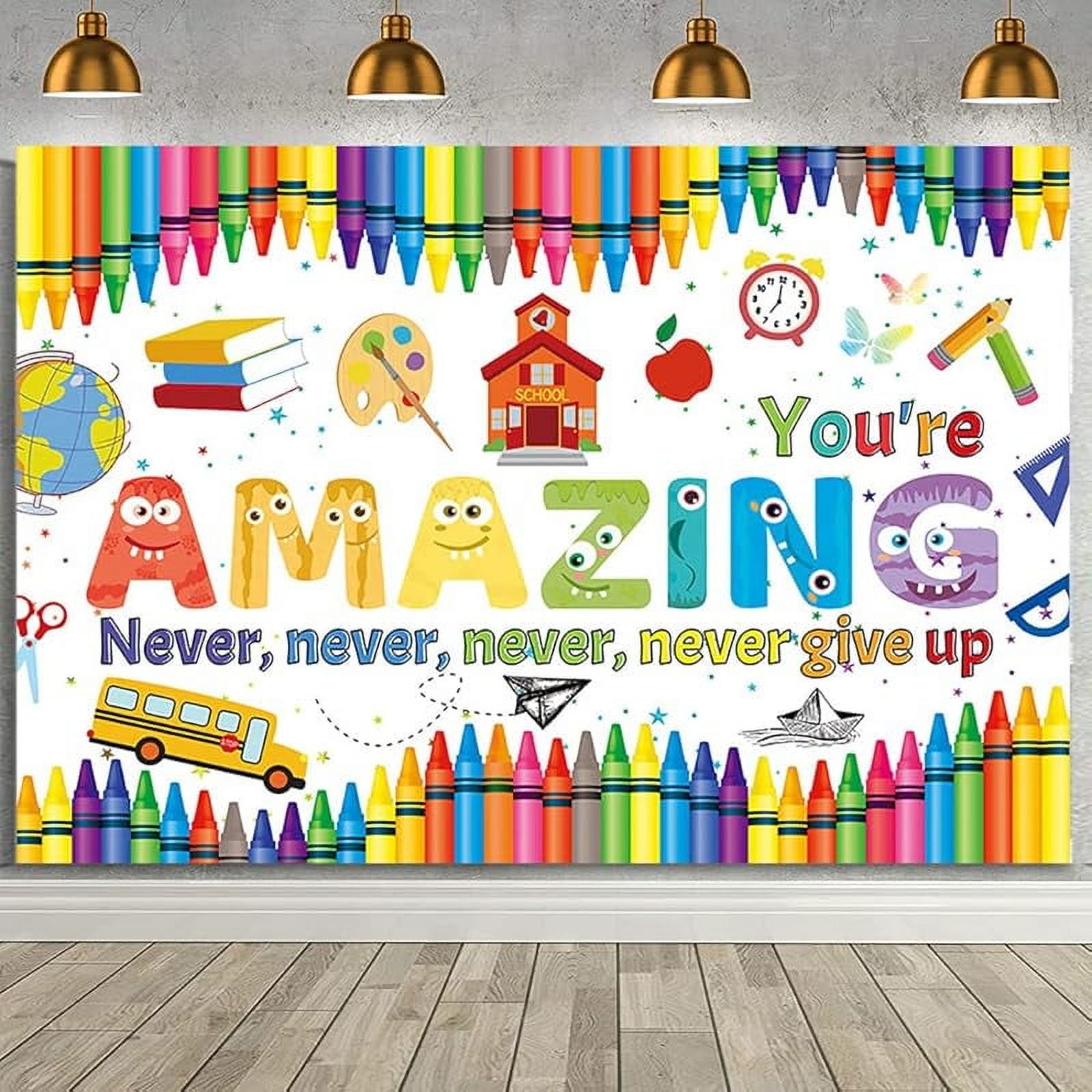 Custom 7x5ft Welcome Back to School Backdrop Banner Inspirational Back ...