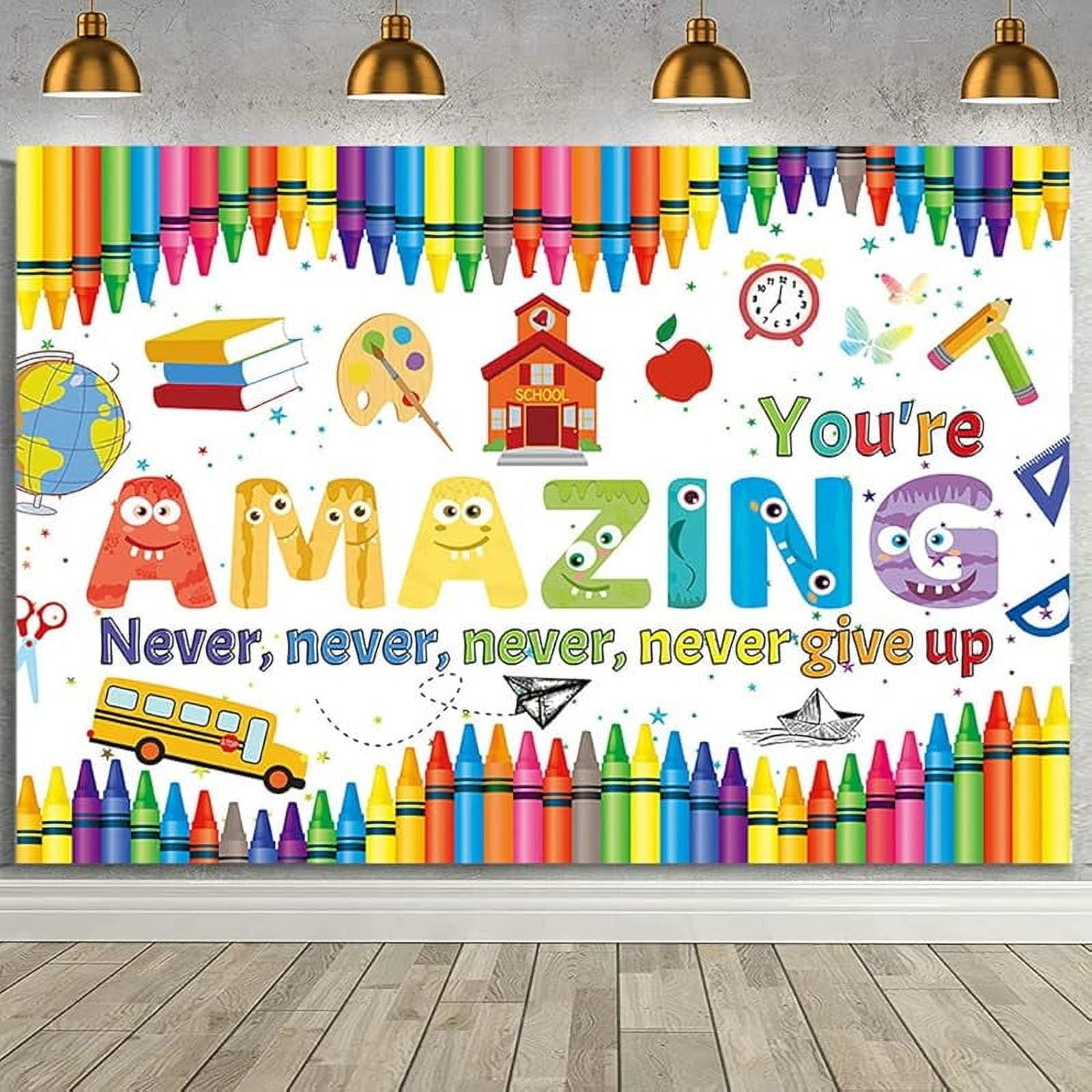 Custom 7x5ft Welcome Back to School Backdrop Banner Inspirational Back ...