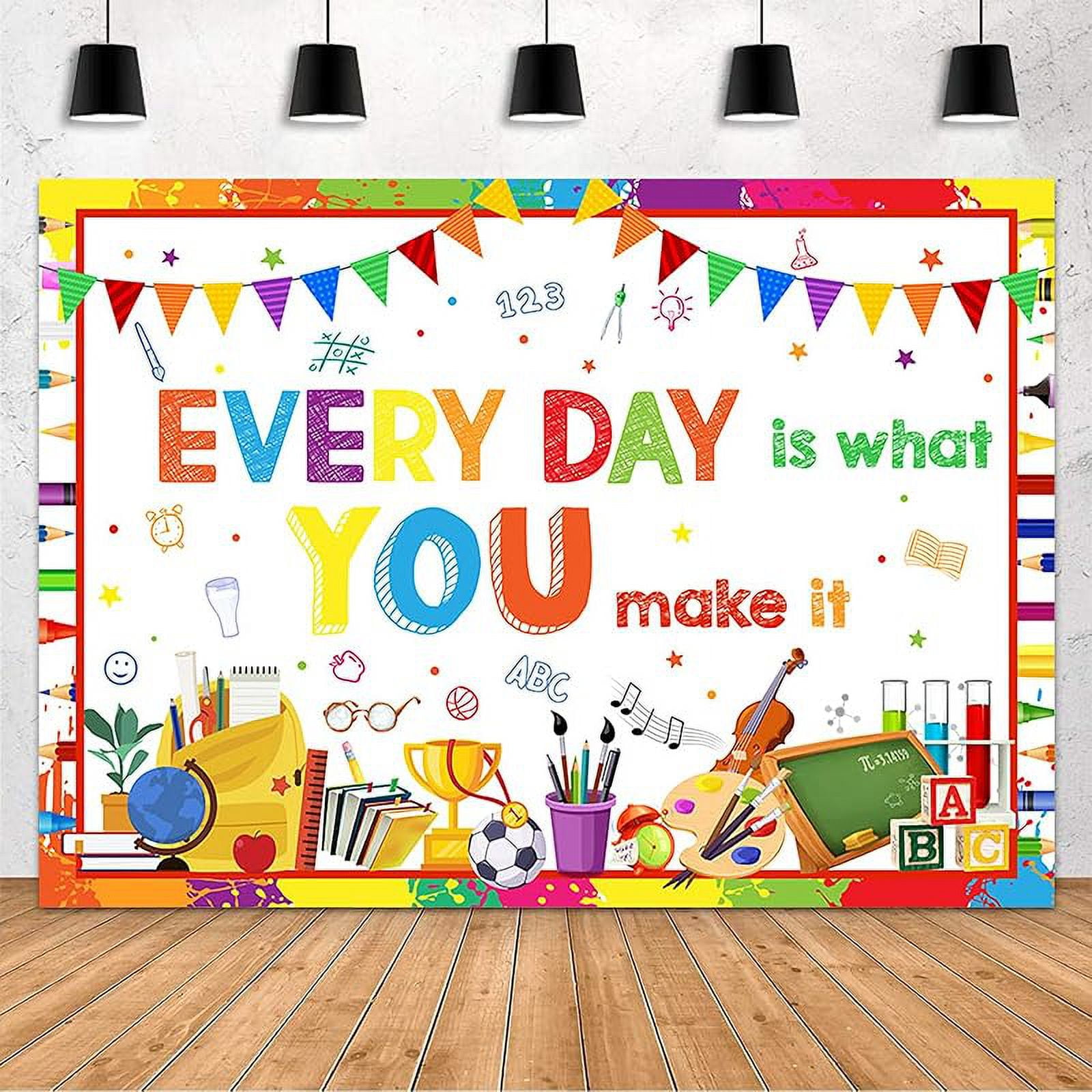 Custom 7x5ft Welcome Back to School Backdrop Motivational Classroom ...