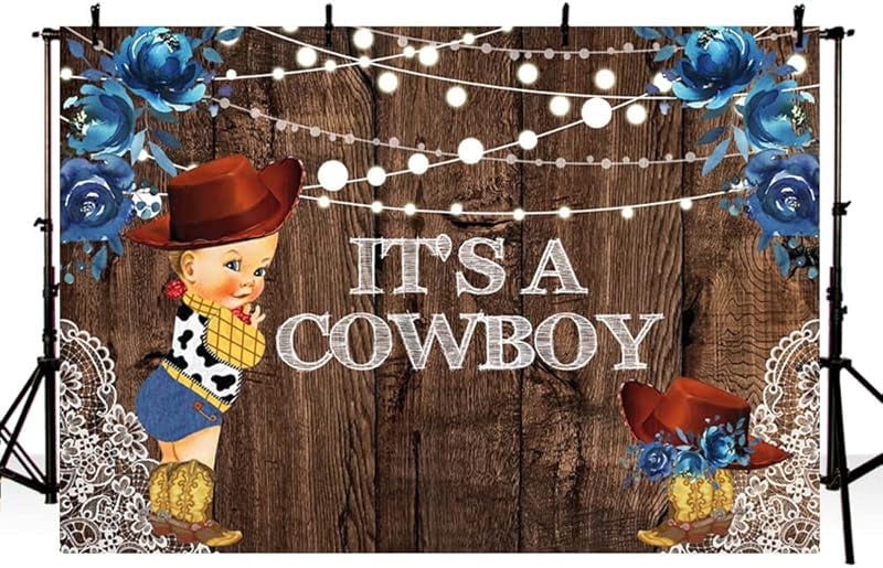 Custom 7x5ft Western Cowboy 1st Birthday Backdrop Baby Shower Guitar ...