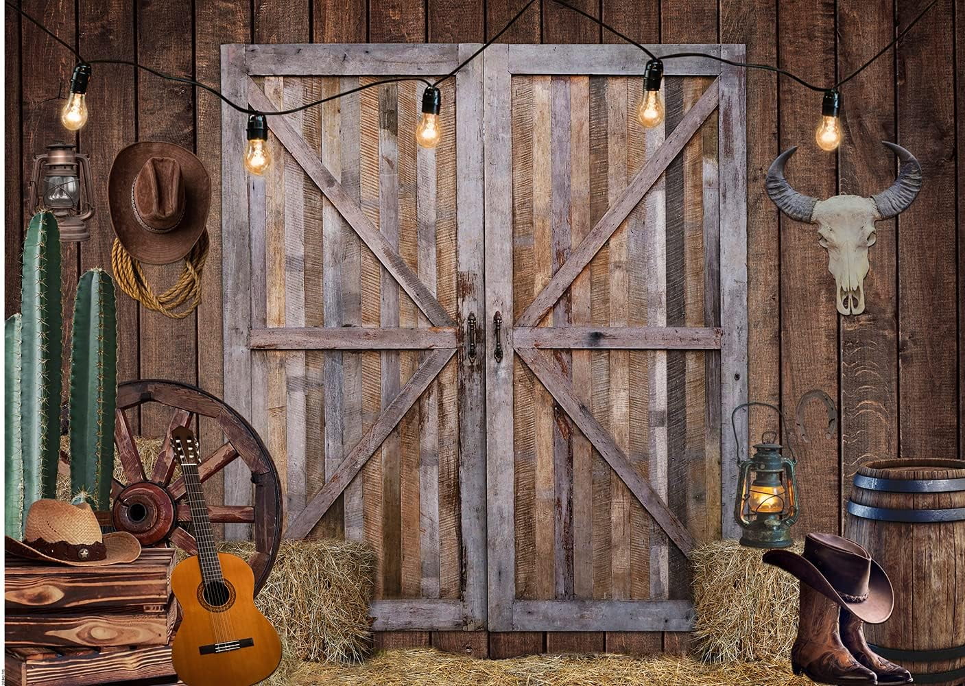 Custom 7x5ft Western Cowboy Backdrop Western Party Supplies Decorations ...