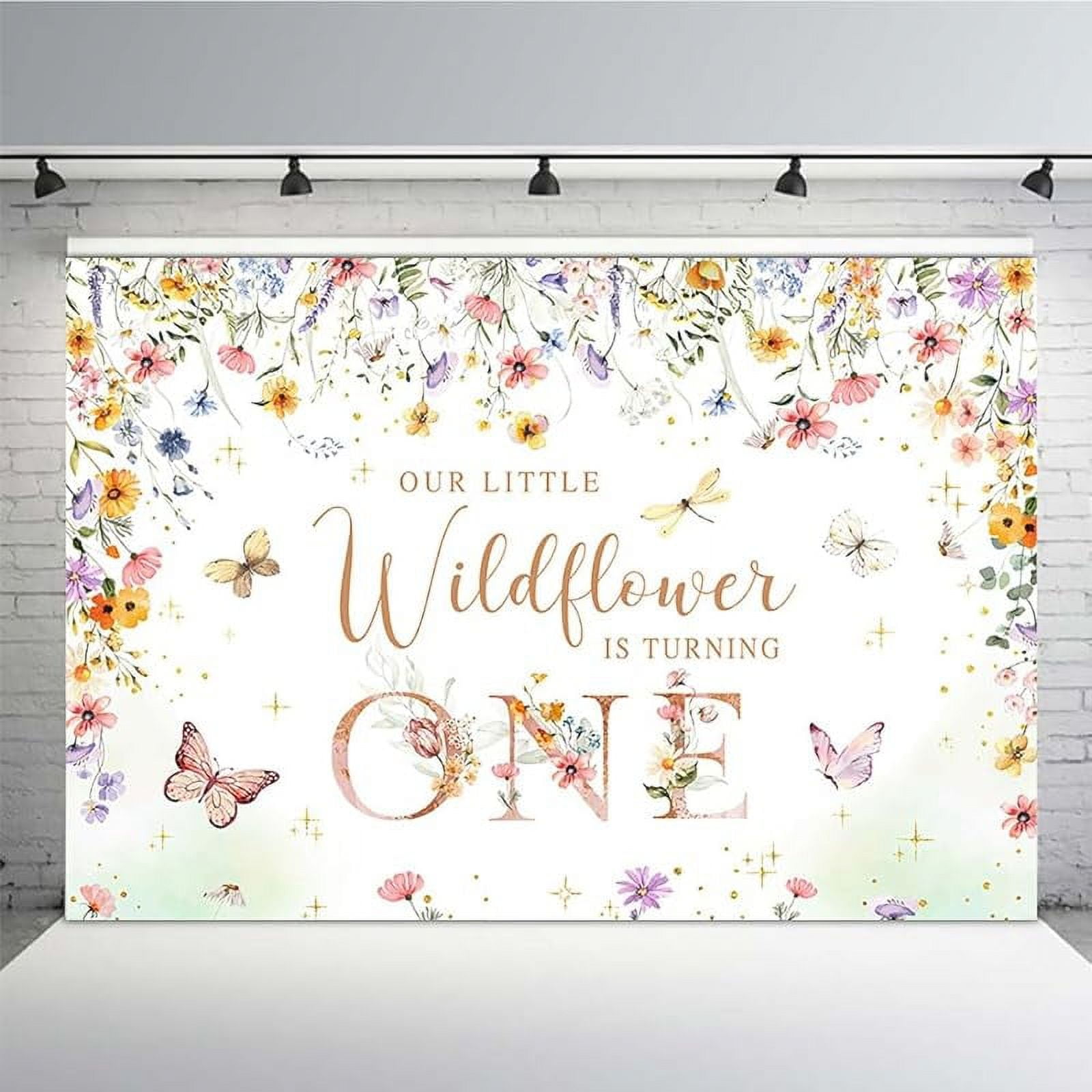 Custom 7x5ft Wildflower Fairy 1st Birthday Backdrop for Girls Our ...