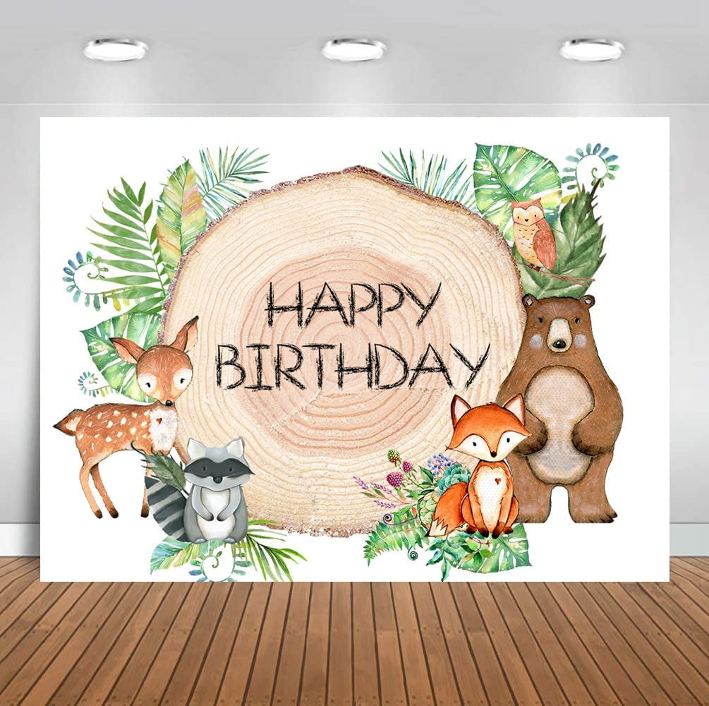 Custom 7x5ft Woodland Backdrop for Birthday Rustic Forest Woodland ...