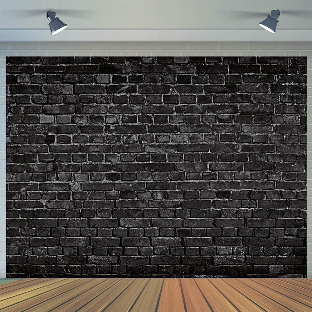 Custom 8X6FT Black Brick Wall Photography Backdrop Brick Backdrop ...